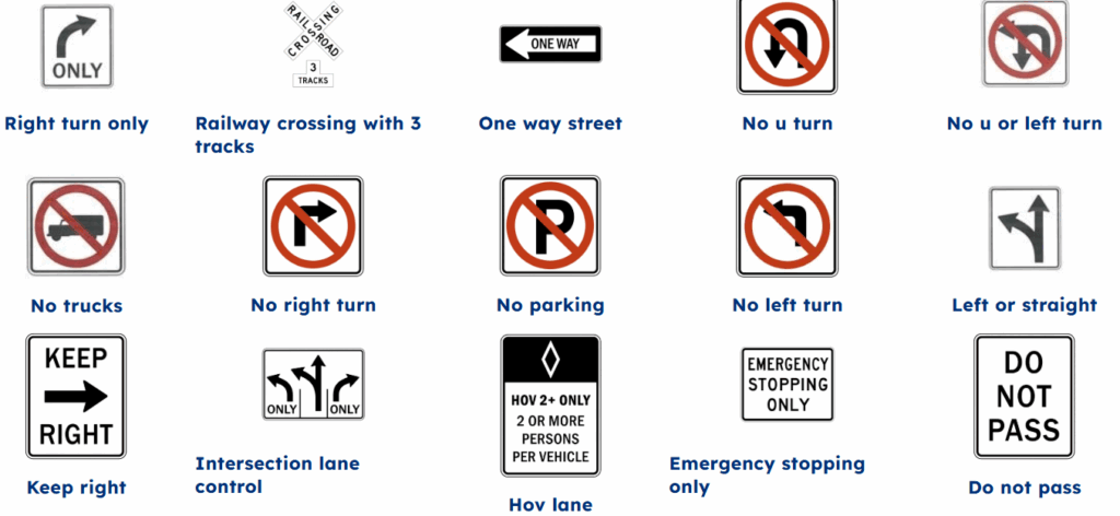 DMV Road Signs : Learn All U.S. Traffic Signs with Meanings